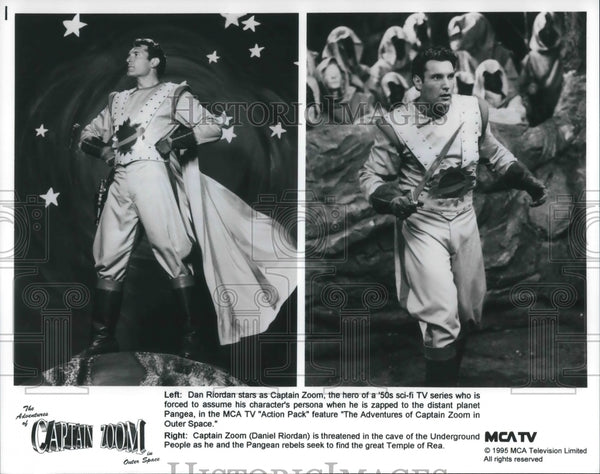 1995 Press Photo Dan Riordan in The Adventures of Captain Zoom in Oute ...