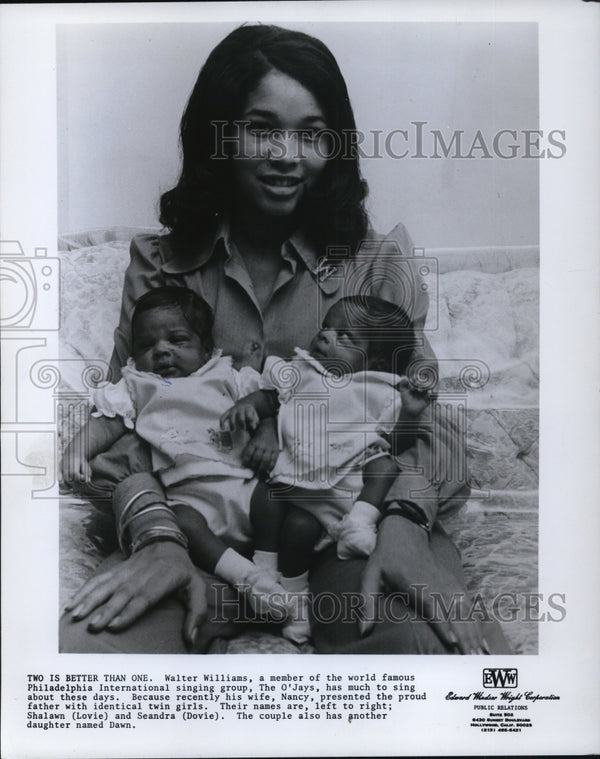 1974 Press Photo Nancy Williams wife of Walter Williams of The O'Jays ...