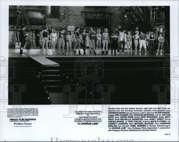1987 Press Photo Terrence Mann Blane Savage Pam Klinger Charles McGowa ...