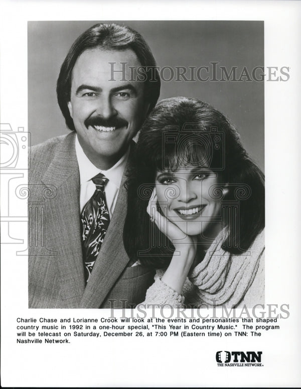 1992 Press Photo Charlie Chase and lorianne Crook - Historic Images