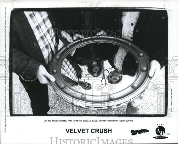 1995 Press Photo Ric Menck, Paul Chastain, Jeffrey Borchardt of Velvet ...