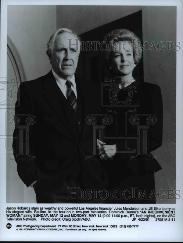 1991, Jason Robards, Jill Eikenberry in An Inconvenient Woman ...