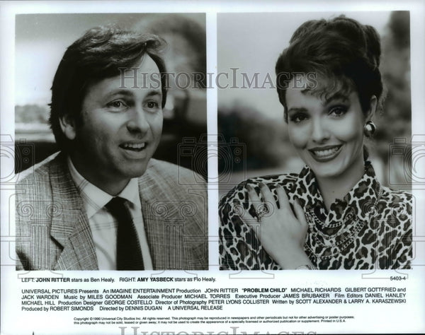 1991, John Ritter and Amy Yasbeck star in Problem Child - cvp67167 ...