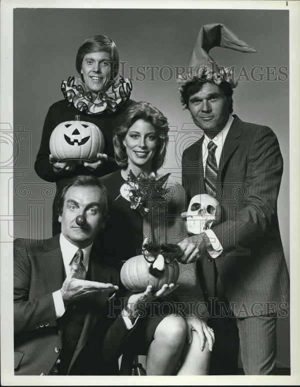 1981 Press Photo John Barbour, Skip Stephenson & Cast of Real People ...