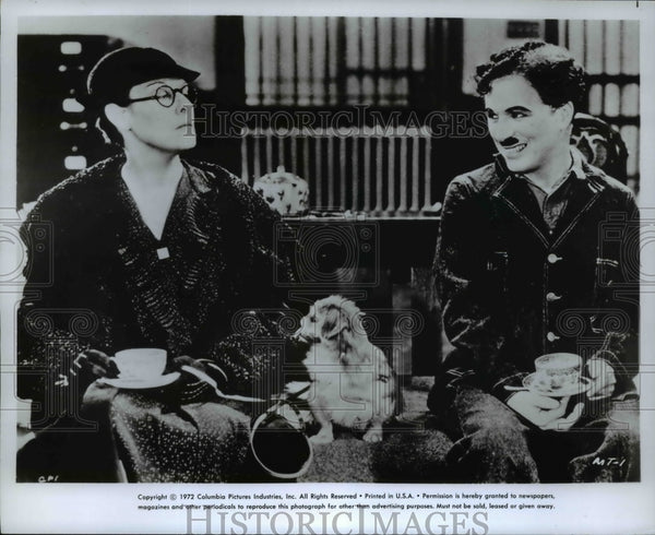 1972 Press Photo Charlie Chaplin and Mira McKinney in Modern Times fro ...