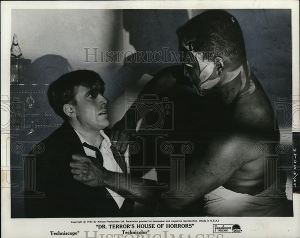 1965 Press Photo Roy Castle and Thomas Baptiste in Dr. Terror's House ...