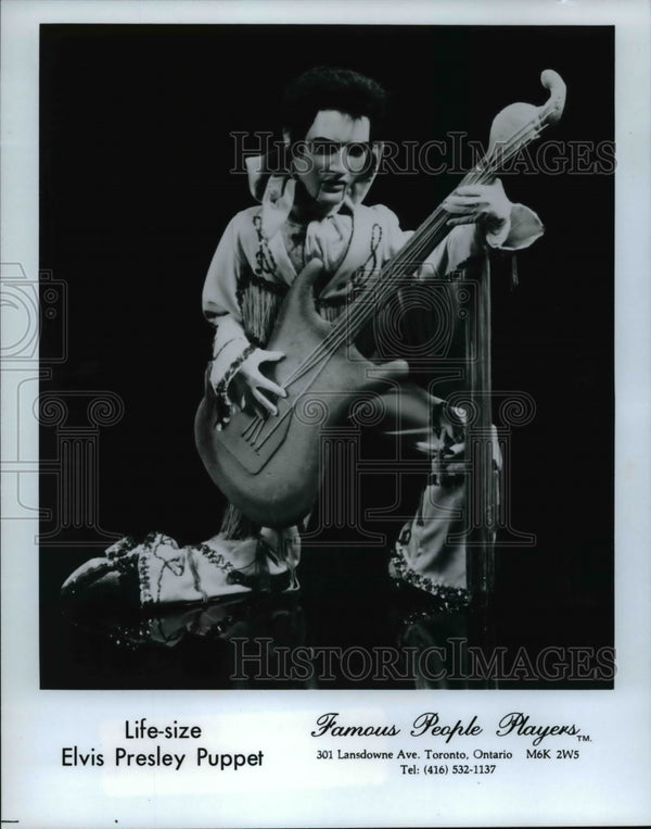 1986 Press Photo Life-size Elvis Presley Puppet from Famous People Pla ...