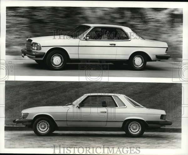 1981 Press Photo Sporty coupes of Mercedes Benz intermediate 280CE and ...