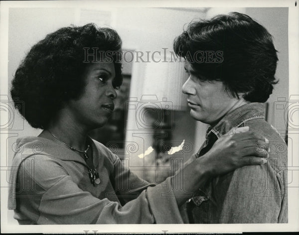 1978 Press Photo Berlinda Tolbert, Jay Hammer star in "The Jeffersons ...