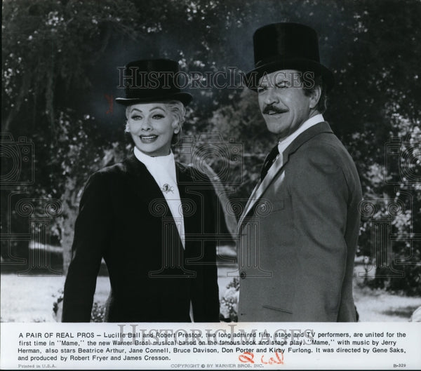1974 Press Photo Lucille Ball and Robert Preston in Mame. - cvp88103 ...