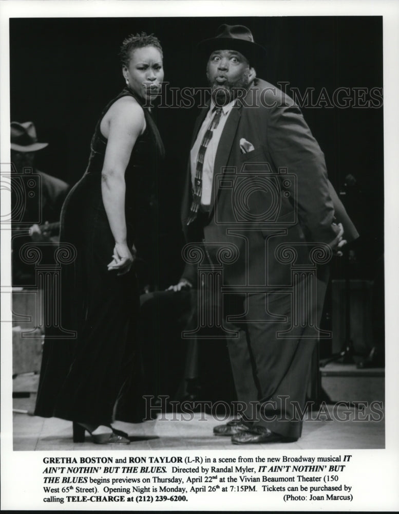 Press Photo Gretha Boston and Ron Taylor-It Ain't Nothin' But The Blue ...