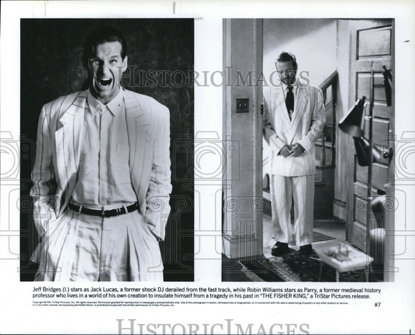 1991 Press Photo Jeff Bridges and Robin Williams-The Fisher King - cvp ...