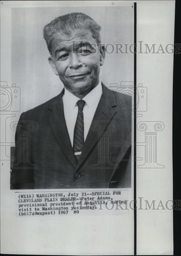 1967 Wire Photo Peter Adams A Provisional President of Anguilla ...