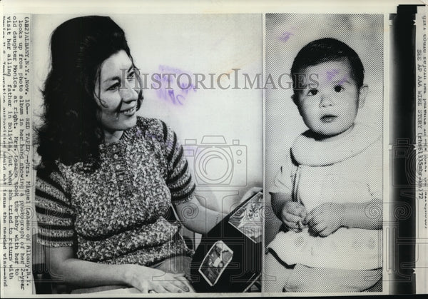 1972 Press Photo Mrs. Miguel Lozano & her daughter Monica - Historic Images