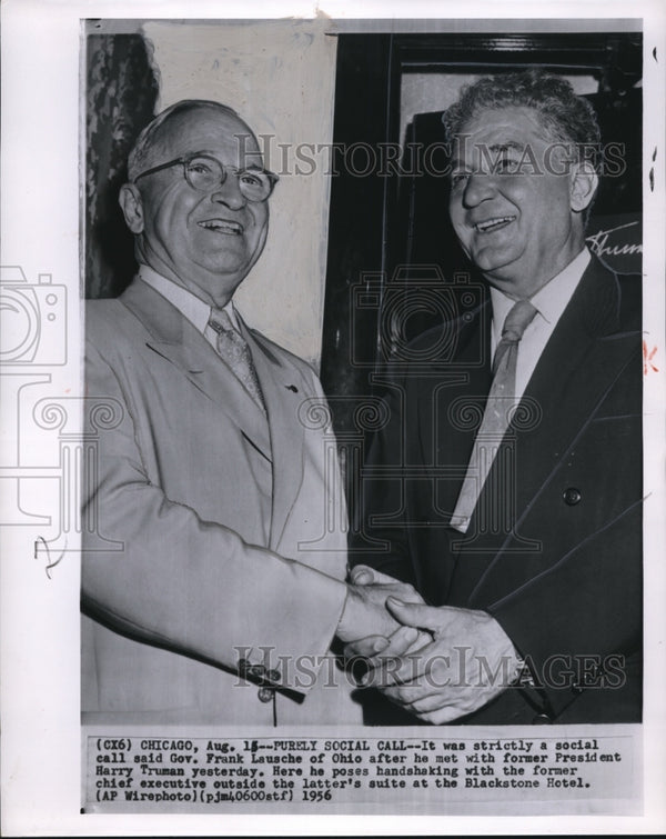 1956 It was strictly a social call said Gov. Frank Lausche of Ohio ...