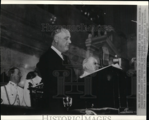 1936 Press Photo Pres. Franklin Roosevelt in President Franklin D. Roo ...