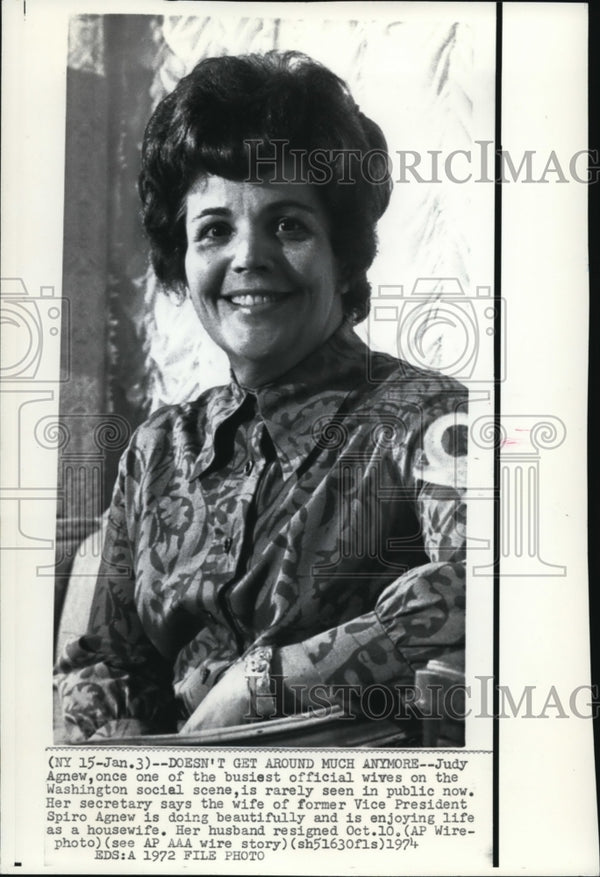 1974 Press Photo Judy Agnew enjoying life as a housewife - cvw16957 ...