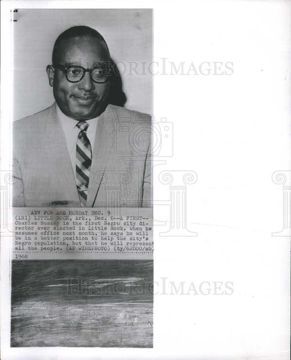 1968 Press Photo Charles Bussey Little Rock elected - Historic Images