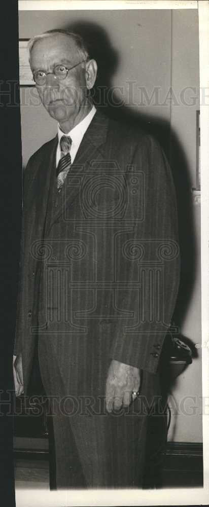 1932 Press Photo Sen Senator Reed Smoot Hawley Tariff - Historic Images