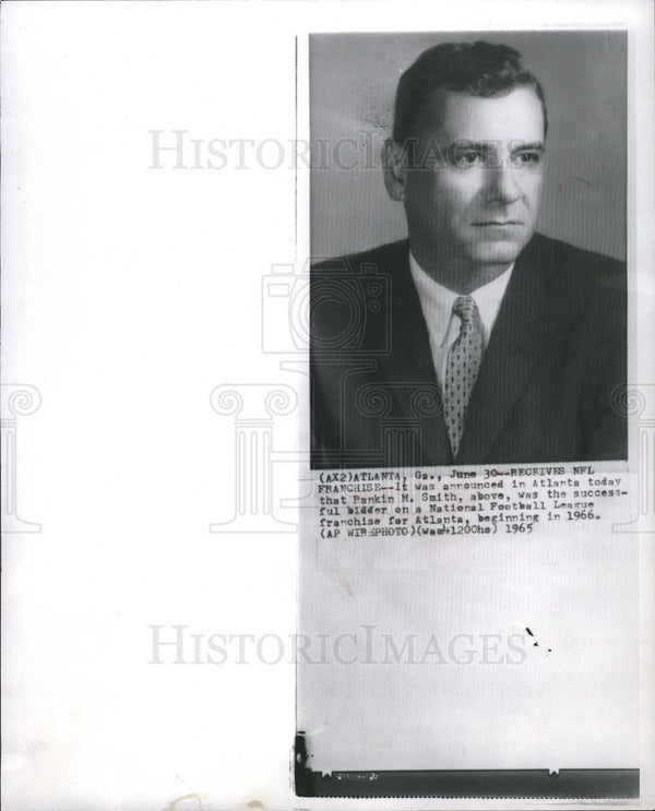 1965 Press Photo Rankin M. Smith NFL Atlanta franchise - Historic Images