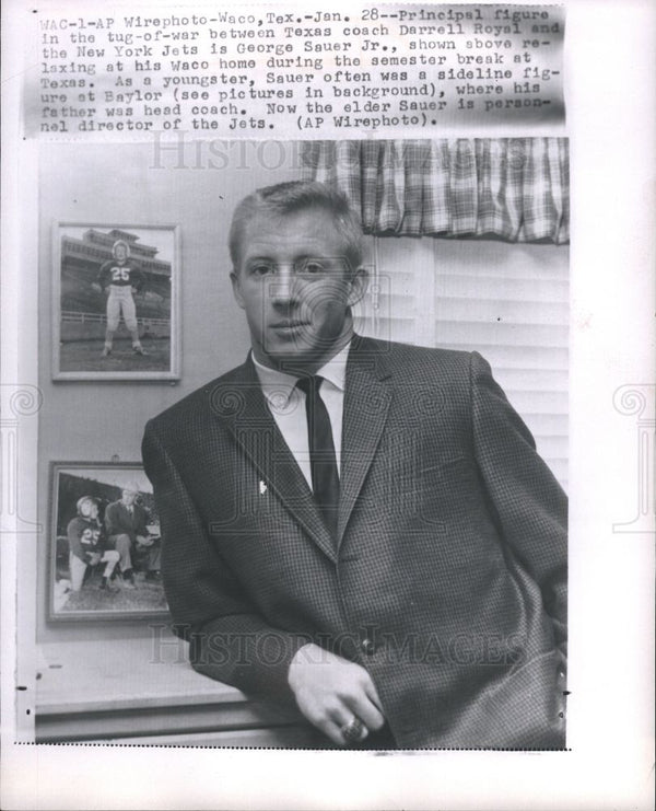 1963 Press Photo George Sauer Jr. football player - Historic Images