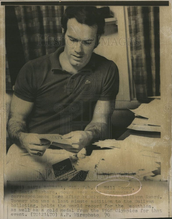 1970 Press Photo Bill Toomey Track and Field Competitor - Historic Images