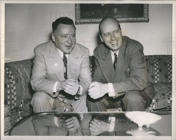1944 Press Photo Arthur E Summerfield Herbert Brownell - Historic Images