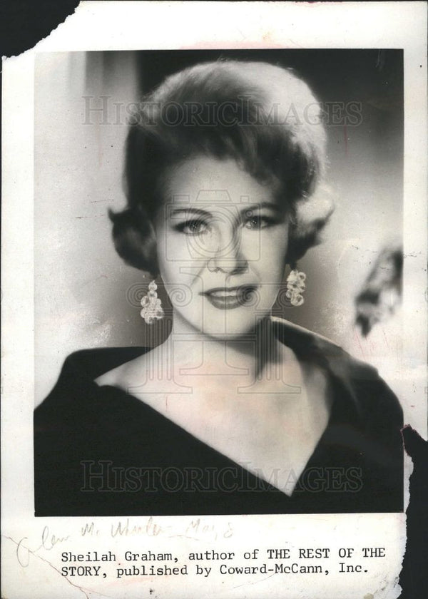 1967 Press Photo Sheilah Graham author gossip columnist - Historic Images