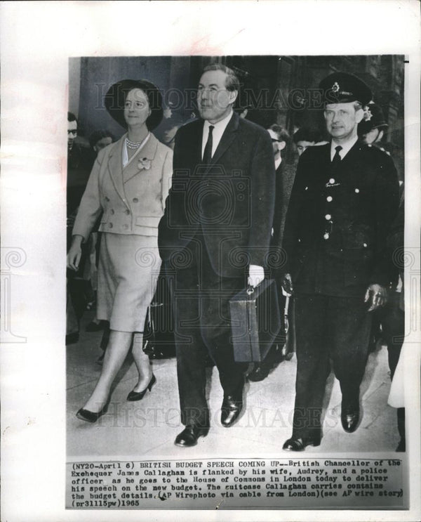 1965 Press Photo Exchequer James Callaghan Audrey - Historic Images