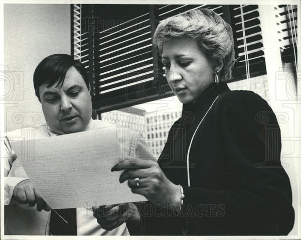 1982 Press Photo Marie Farrell Donaldson television - Historic Images