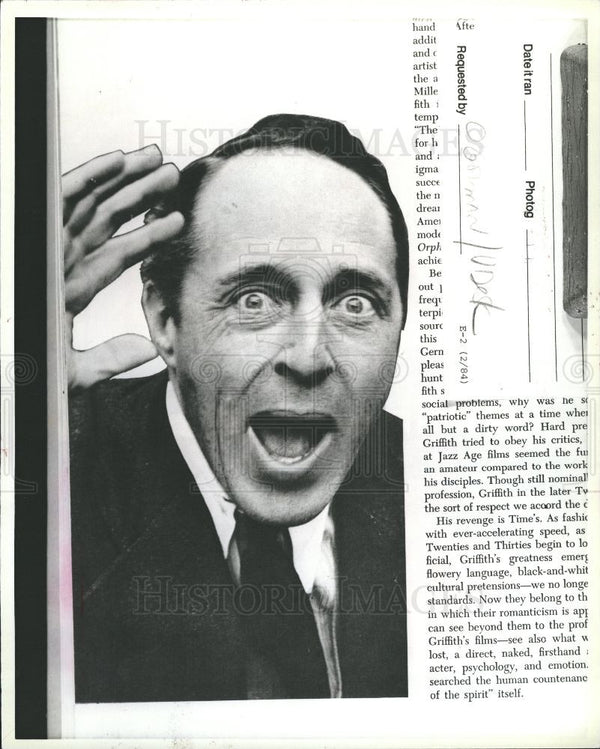 1986 Press Photo David Llewelyn Wark Griffith - Historic Images