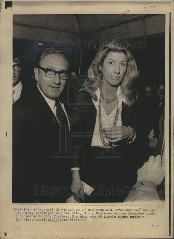 1973 Henry Kissinger Nancy Maginnes - Historic Images