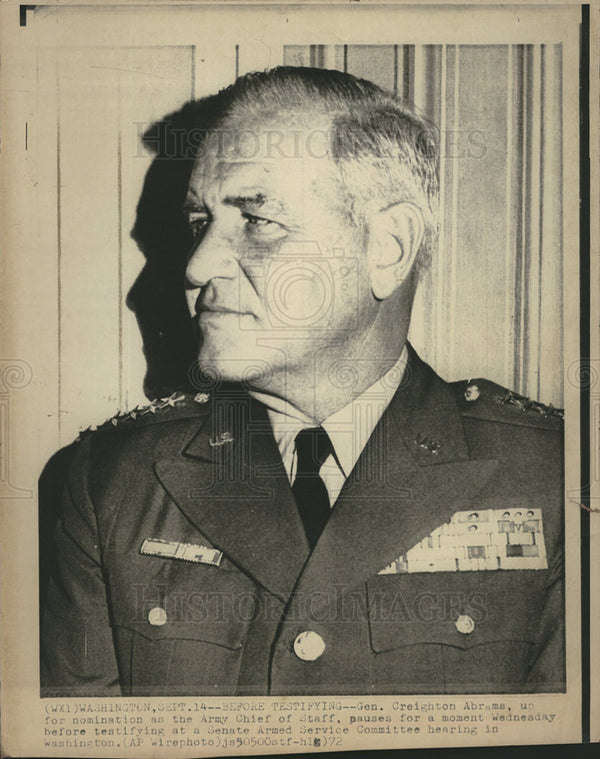 1972 Gen. Creighton Abrams - Historic Images