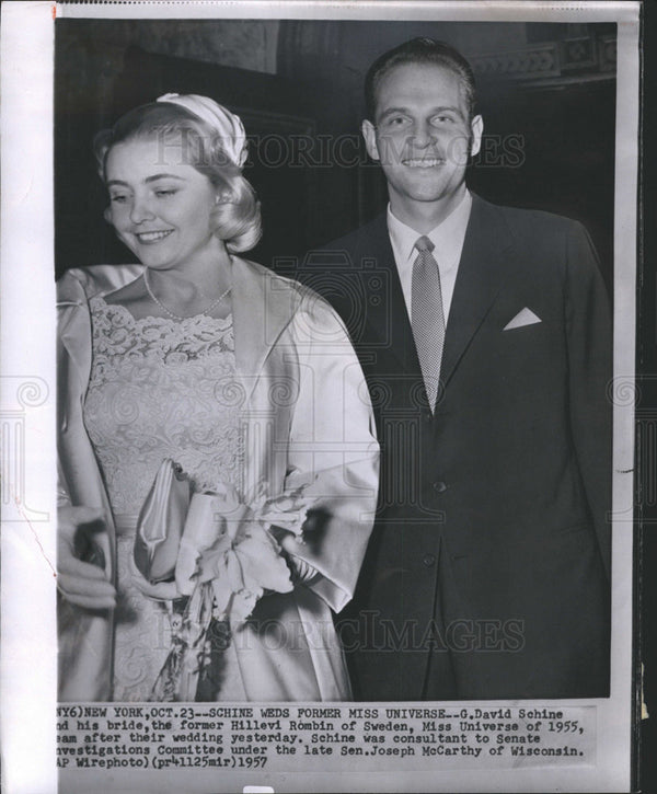 1957 G David Schine, Hellevi Rombine - Historic Images