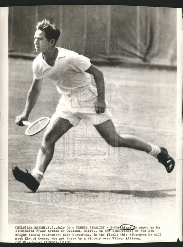 1938 Bobby Riggs tennis tournament finalist - Historic Images