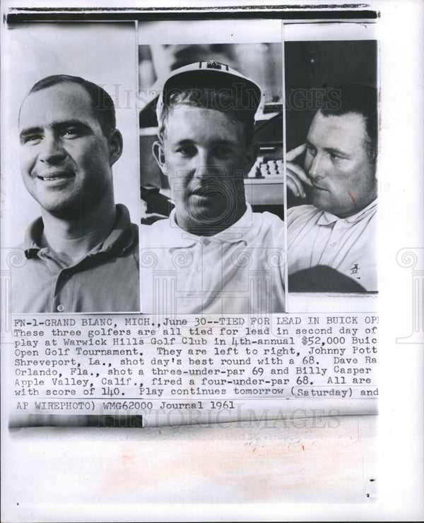 1961 Johnny Pott Dave Billy Casper Warwick - Historic Images
