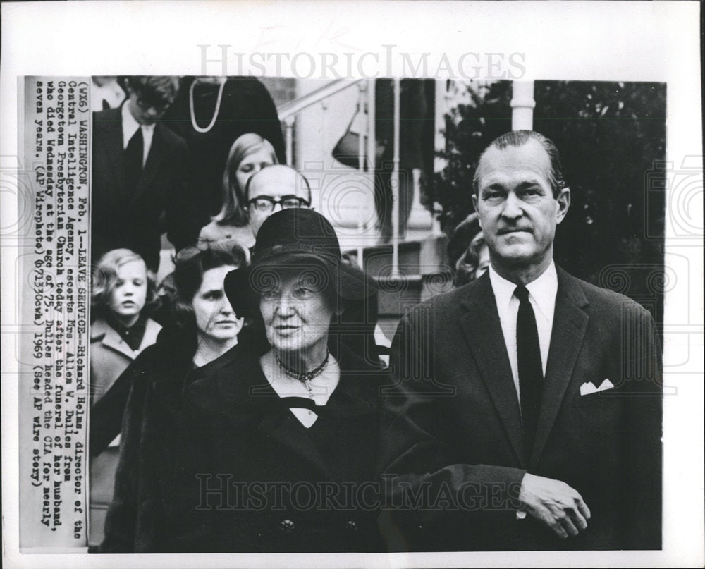 1969 CIA director Richard Helms Mrs. Dulles - Historic Images