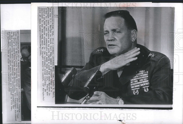 1966 Lewis W. Walt Marine South Viet Nam - Historic Images