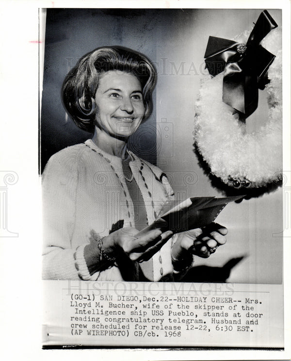 1968 Mrs. Lloyd M. Bucher USS Pueblo - Historic Images