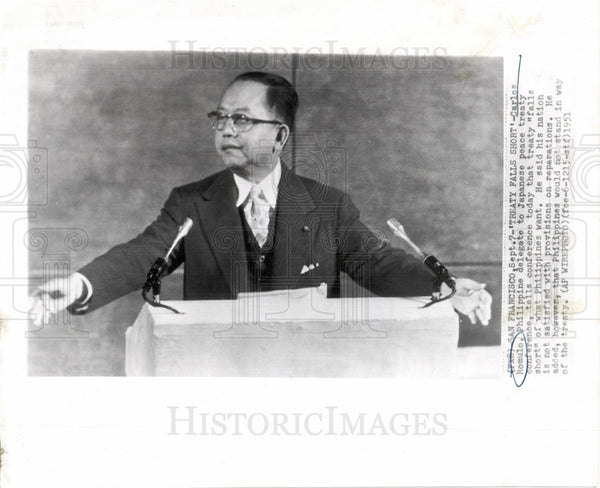 1951 Carlos Ramulo - Historic Images