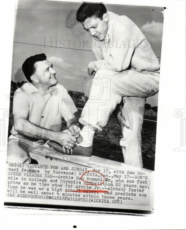 1959 Archie San Romani Sr Olympian Athlete - Historic Images