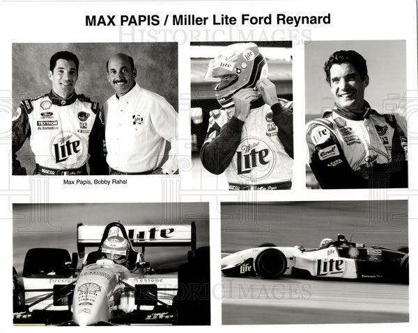 Press Photo Max Papis/Miller Lite Ford Reynard, Bobby Rahal. - Historic ...
