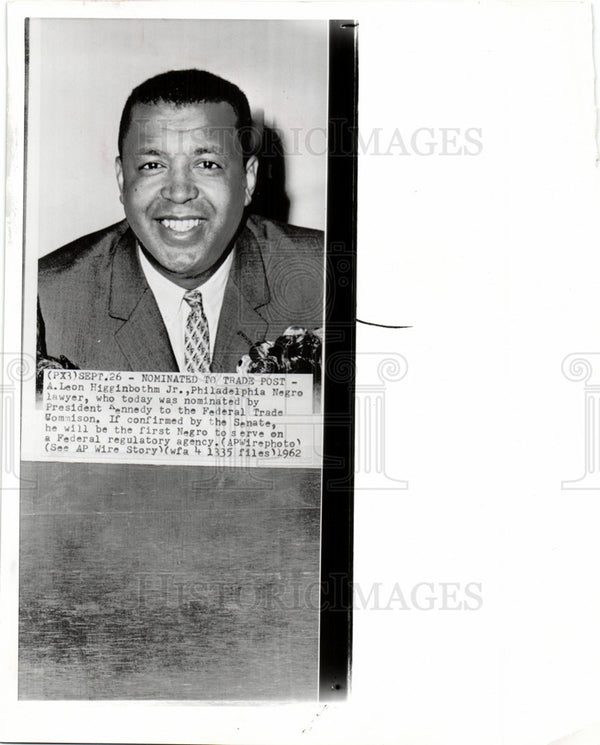 1962, Leon Higginbothm Negro lawyer Kennedy - Historic Images