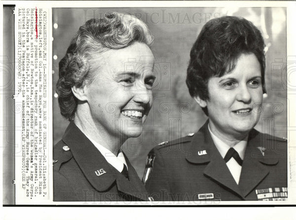 1970, Colonel Elizabeth P Hoisinton Anna Mae - Historic Images