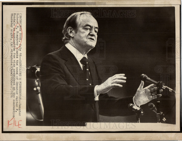 1976, Senator Hubert Humphrey Convention - Historic Images