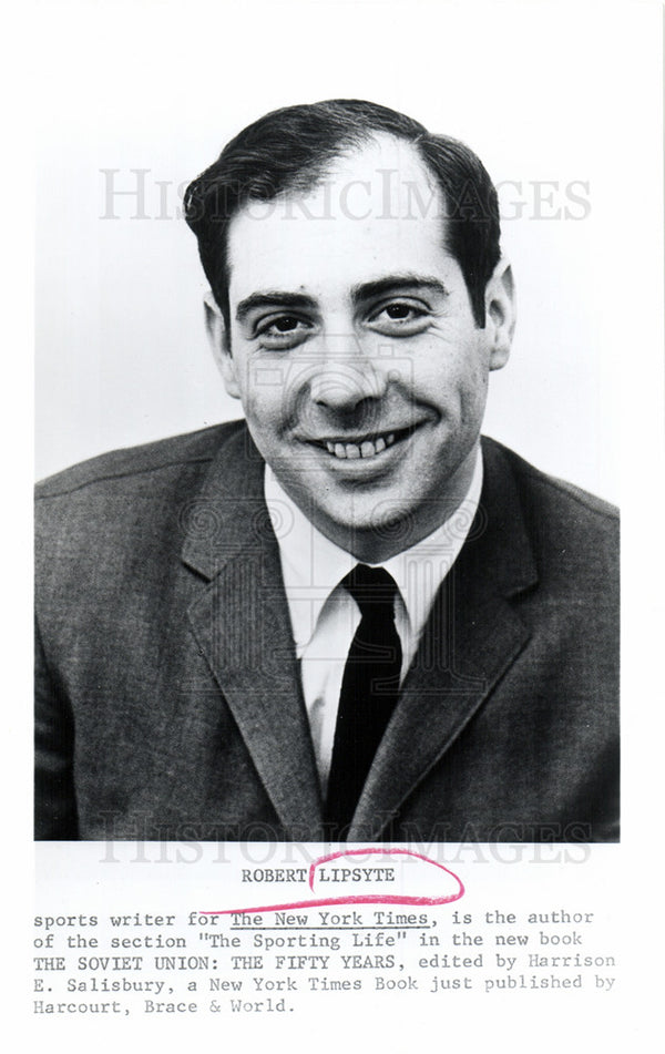 Press Photo Robert Lipsyte Writer Journalist - Historic Images