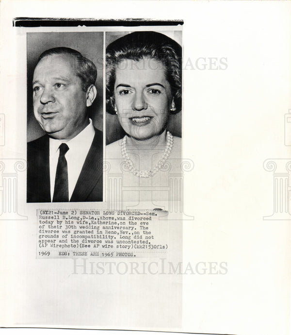 1969, Russell B. Long Katherine Divorce - Historic Images