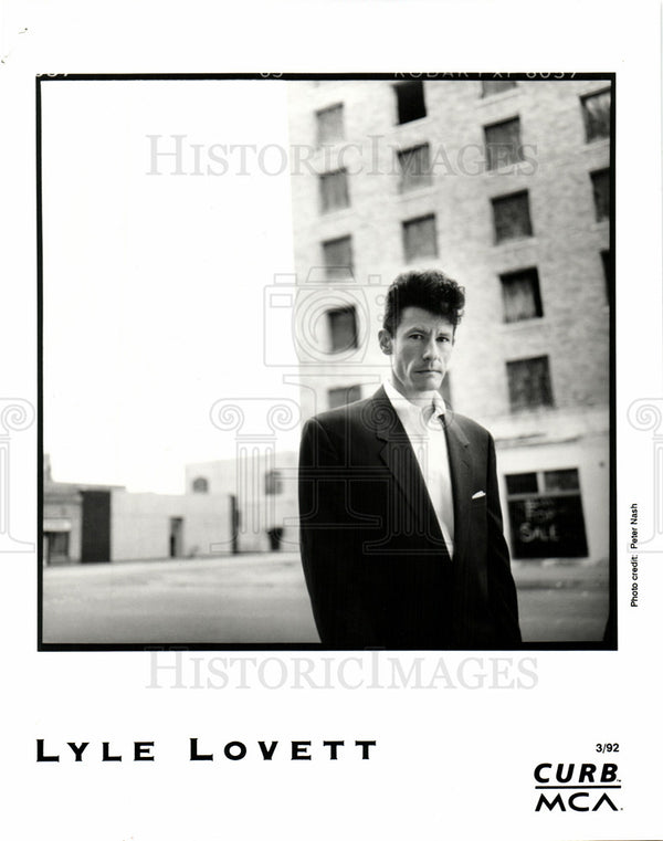 1992, Lyle Lovett singer songwriter country - Historic Images