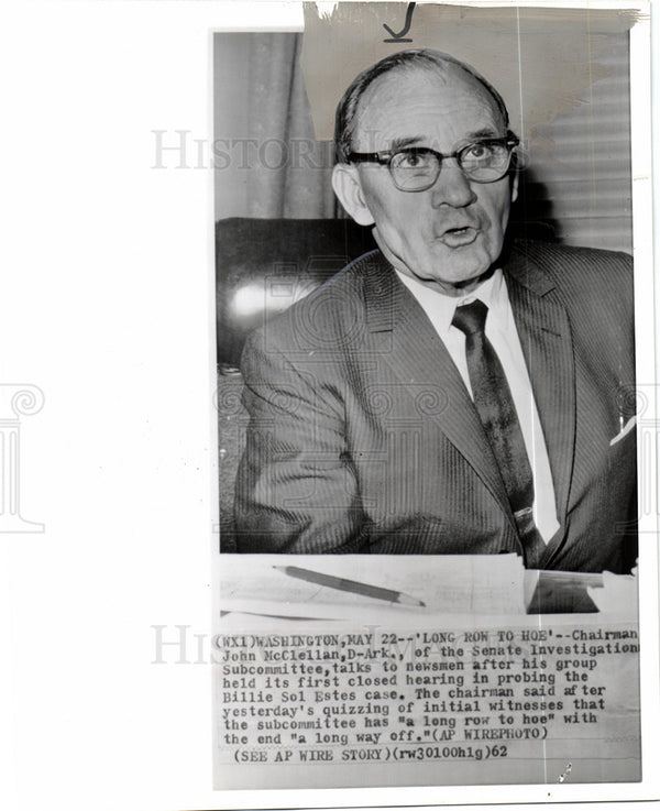 1962, John McClellan senator Arkansas - Historic Images