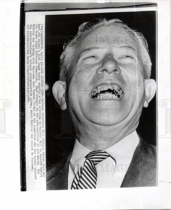 1958, Defense Secretary Neil McElroy Laugh - Historic Images